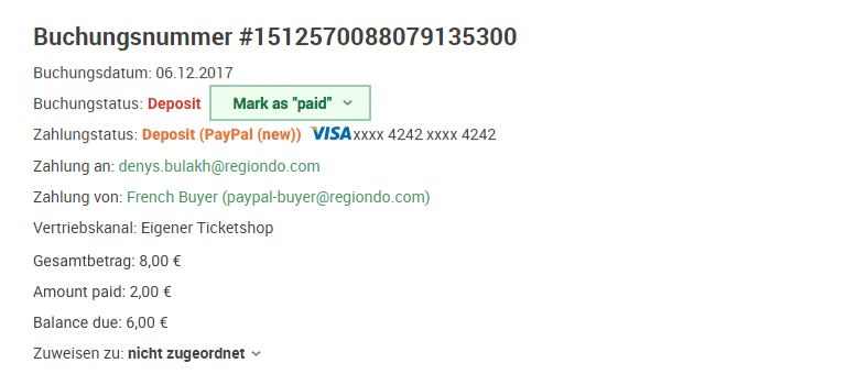 How to collect a deposit? – Regiondo